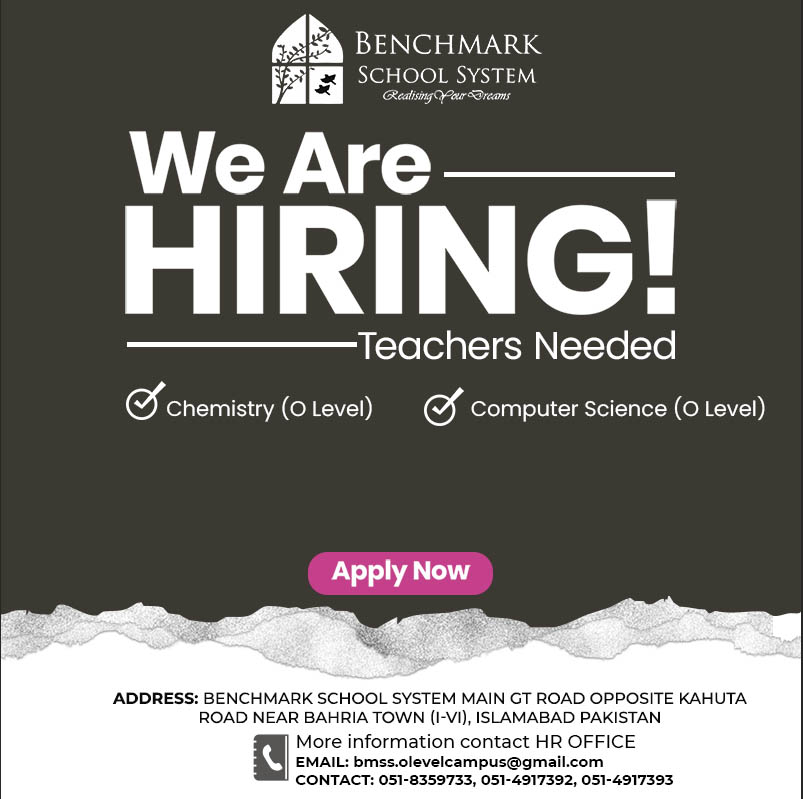 CAREER OPPORTUNITIES – Benchmark School System